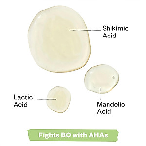 Kosas Chemistry Deodorant - Aluminium and Baking Soda Free + BO-Fighting AHA Serum that Exfoliates, Softens, and Nourishes the Skin, (Serene Clean)