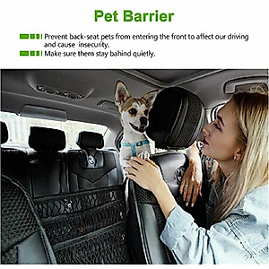 3-Layer Car Net Organizer, Universal Back Seat Mesh Bag, Barrier of Backseat Pet Children Kids, Cargo Tissue Wallet Handbag Holder, Driver Storage Netting Pouch