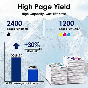 DOUBLE D Upgraded LC20E Compatible Replacement for Brother LC20E LC-20E XXL Ink Cartridges for Brother MFC-J985DW J775DW J5920DW J985DWXL Printer (4BK+2C+2M+2Y) 10 Pack-Updated Version