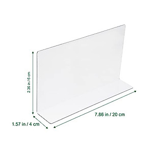 Yardwe 10pcs Partition Plate Clear Shelf Clear Acrylic Shelf Plastic Shelves Closet Divider Shelfs Wood Shelf Dividers Store Storage Rack PVC Side Splitter Goods Classification Board T