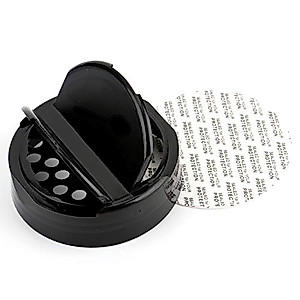 Foraineam 16 Pack 15 oz Plastic Spice Jars Containers Bottles with Black Flip Cap To Pour Or Sifter Shaker, Perfect for Storing Spice, Powders and Herbs