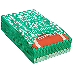 Juvale 36 Pack Football Snack Bags for Kids Sports Birthday Supplies, Party Favors, Treats (5.3 x 8.7 x 3.3 In)