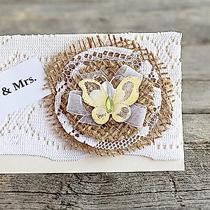 Mesh Glitter Butterfly 50Pcs Sheer Mesh Glitter Butterflies, Mesh Wire Glitter Butterfly with Gem DIY Butterfly Craft for Home Wedding Party Wall Decorations (Yellow)