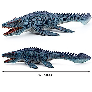 Gemini&Genius Dinosaur Toy, Mosasaurus Action Figure, Reptile Animal Toy, Great Gift, Collection, Cake Topper, Role-Play, Storytelling Prop, Party Supplie, Room Decor for Kids