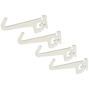 Wall Control Pegboard 3-1/2in Reach Curved Tip Slotted Hook Pack - Slotted Metal Pegboard Hooks for Wall Control Pegboard and Slotted Tool Board – White