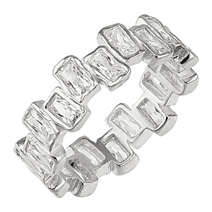 Silpada 'the Little Things' Cubic Zirconia Ring in Sterling Silver, Size 8, Size 8