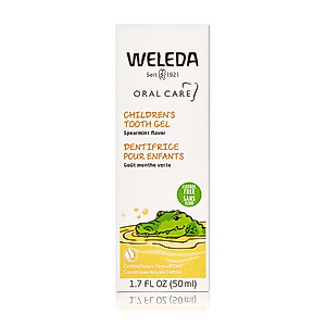 Weleda Oral Care Childrens Tooth Gel, 1.7 Fluid Ounce, Fluoride Free, Spearmint Flavor, Plant Rich Toothpaste with Calendula, Silica and Fennel