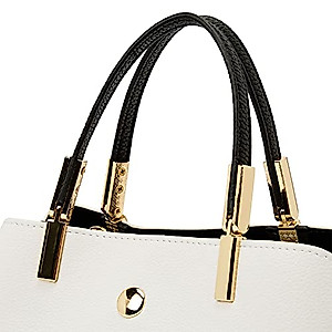 Like Dreams Fashion Women Hobo Fashion Satchel Handbag Vegan Leather Top Handle Bucket Crossbody Purse (White)