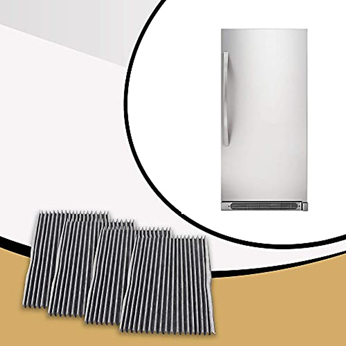 Appliance Pros AP-242061001 Carbon-activated Air Purifier Filter Replacement, Refrigerator Air Filters Replacement for SCPUREAIR2PK 242047801, 242047804 241754002, Fridge Filter Replacement, (4 Pack)