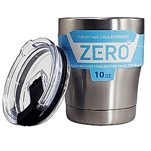 Zero Degree Stainless Steel Tumbler with Lid, Double Wall Vacuum Insulated Travel Mug for Hot and Cold Drink (10oz Y Model)