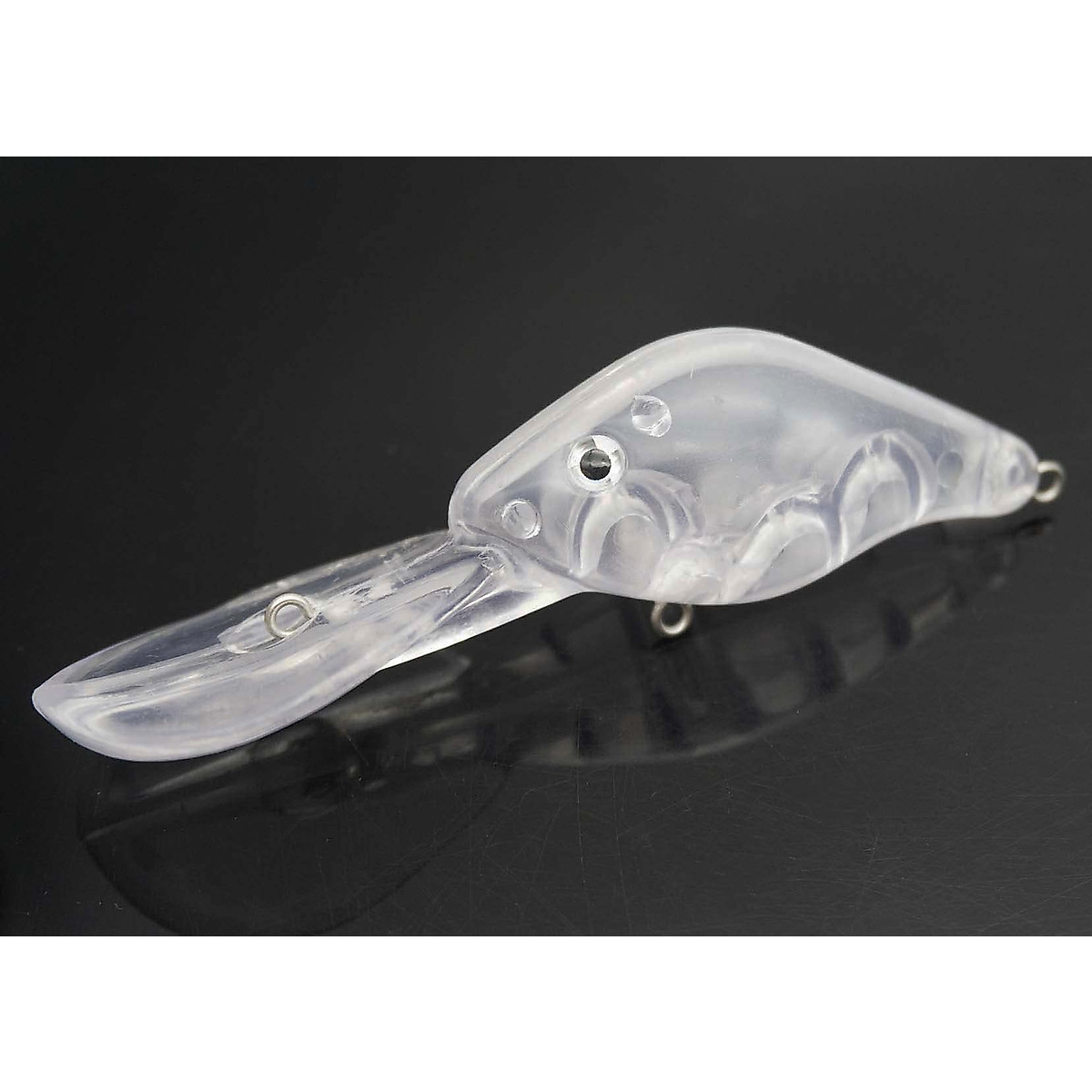 New 10PCS Unpainted Fishing Blanks Crankbait 9.7cm 11g topwater Artificial Bait Fishing Lures Blank Minnowbait Hard unpainted Artificial Bait Bodies DIY Fishing Tackle Spoons with Free Eye