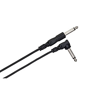 Hosa CPP-103R 1/4 in TS to Right-angle 1/4 in TS Unbalanced Interconnect, 3 feet