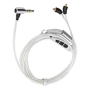 Vbestlife Game Headphone Cable,Plug and Play Earphone Cable,3.5 mm Audio Cable with High Transparent PVC Shell,Volume Adjustment,Microphone,fit for Xelento, for Alo Andromeda Earphones