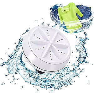 Mini Washing Machine Ultrasonic Turbine Washing Machine Portable Turbo Washer for Travel Business Trip or College Rooms