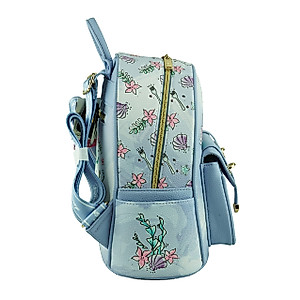 Wondapop Disney The Little Mermaid Ariel 11" Vegan Leather Fashion Mini Backpack