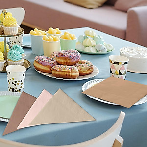 40Pcs Neutral Brown Napkins-Boho Baby Shower Decorations Neutral Gradient Disposable Napkins for Bridal Shower,Wedding, Birthday