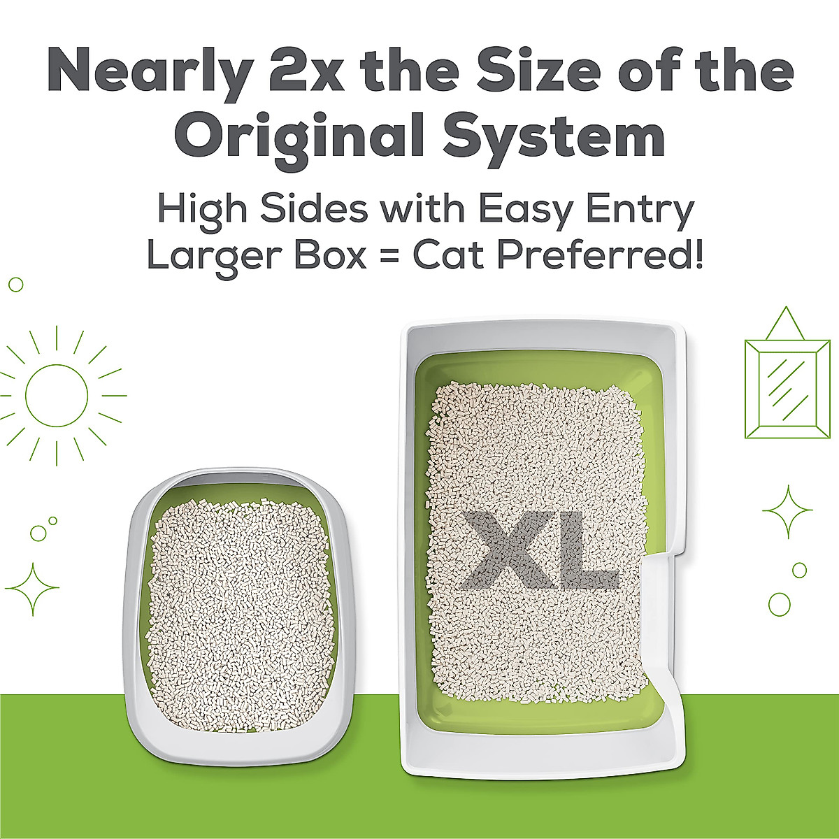 Purina Tidy Cats Non Clumping Litter System, Breeze XL All-in-One Odor Control & Easy Clean Multi Cat Box - 18 lb. Box