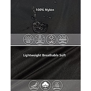 Little Donkey Andy Men's Waterproof Running Cycling Rain Jacket Reflective Raincoats Packable Windbreaker Removable Hood Black S