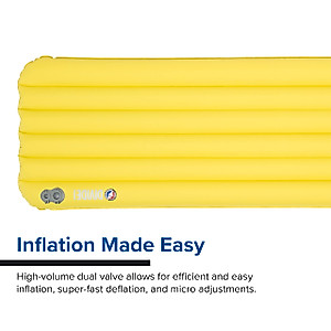 Big Agnes Divide Insulated | Lightweight, Compact, 3-Season Air Chamber Sleeping Pad, Wide Regular, Warm Olive