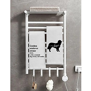 Knibeo Golden Retriever Kitchen Towels - Set of 2, 16x24 Inch Golden Retriever Hand Towels for Bathroom, Golden Retriever Gifts, Golden Retriever Decor