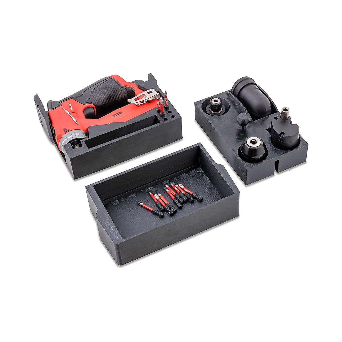 Installation Drill Driver Organizer for Milwaukee M12 Combo Drill and Accessories- Made for Packout Compact Organizer