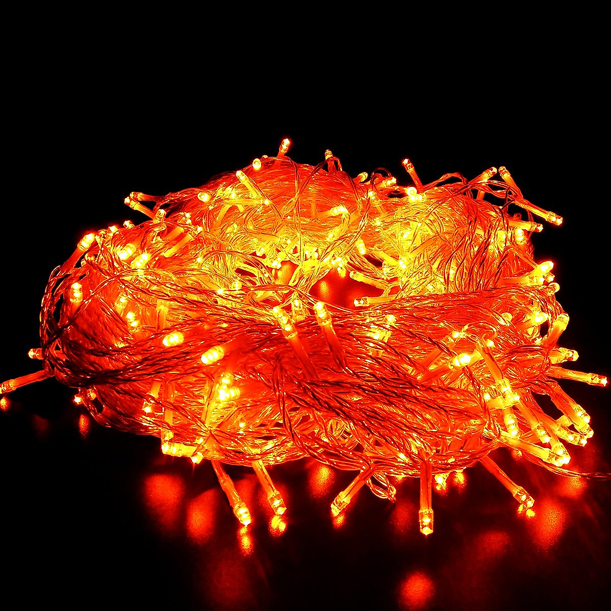 Orange String Lights, 164FT/50M 300 LED Orange Lights,8Modes,LDTX UL Certified Fairy Ambiance Lighting for Wedding,Party,Garden,Patio,Yard,Home,Parties, Halloween
