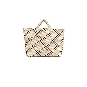 Naghedi Women's St Barths Plaid Large Tote, Sable, One Size