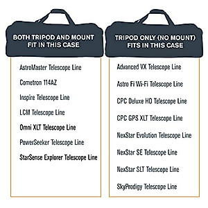 Celestron – 34” Tripod Bag – Storage & Carrying Case for Tripod and Accessories – Configurable, Padded Internal Walls – BONUS Padded Accessory Bag