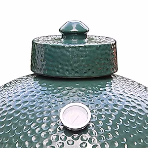 GriAddict Big Green Egg Ceramic Chimney Rain Cap, Big Green Egg Grill Top Vent Replacement Parts - Great for Medium, Large, XLarge Green Egg Accessories, Top Damper for Easy Grasp and Anti-Hot