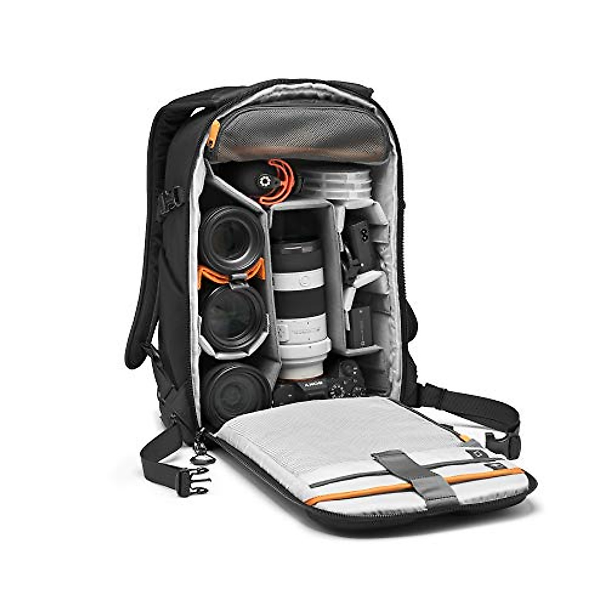 Lowepro Flipside BP 300 AW III Mirrorless and DSLR Camera Backpack - Black - with Rear Access - with Side Access - with Adjustable Dividers - for Mirrorless Like Sony α7 - LP37350-PWW