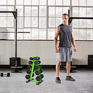 CAP Barbell 150-Pound Dumbbell Set with Vertical Rack, Green