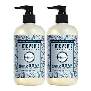 MRS. MEYER'S CLEAN DAY Liquid Hand Soap, Snow Drop (12.5 Fl Oz (Pack of 2))
