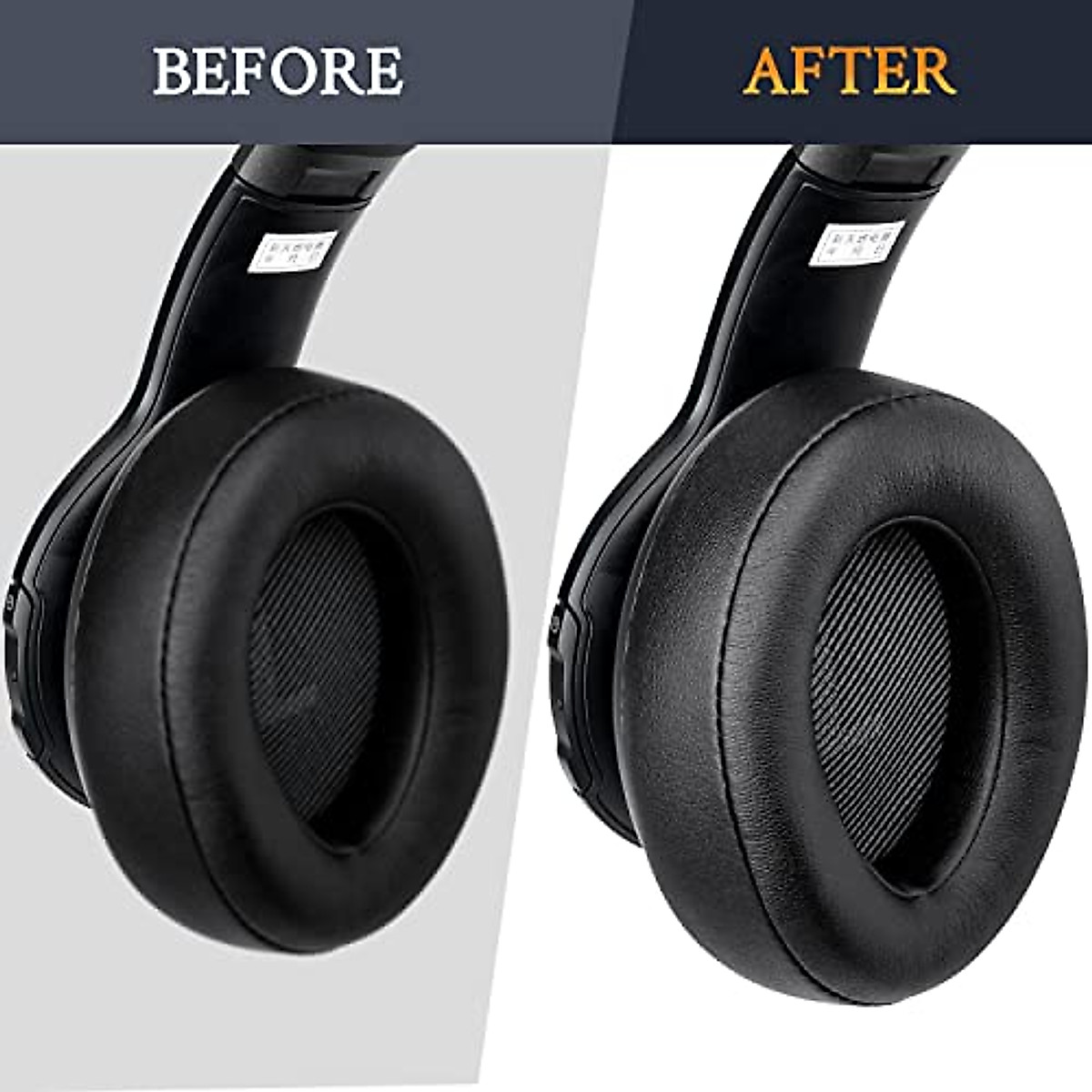SOULWIT Ear Pads Replacement for JBL Everest Elite 700 (Model: V700NXT) Headphones, Earpads Cushions with High-Density Noise Isolation Foam, Softer Protein Leather - Black