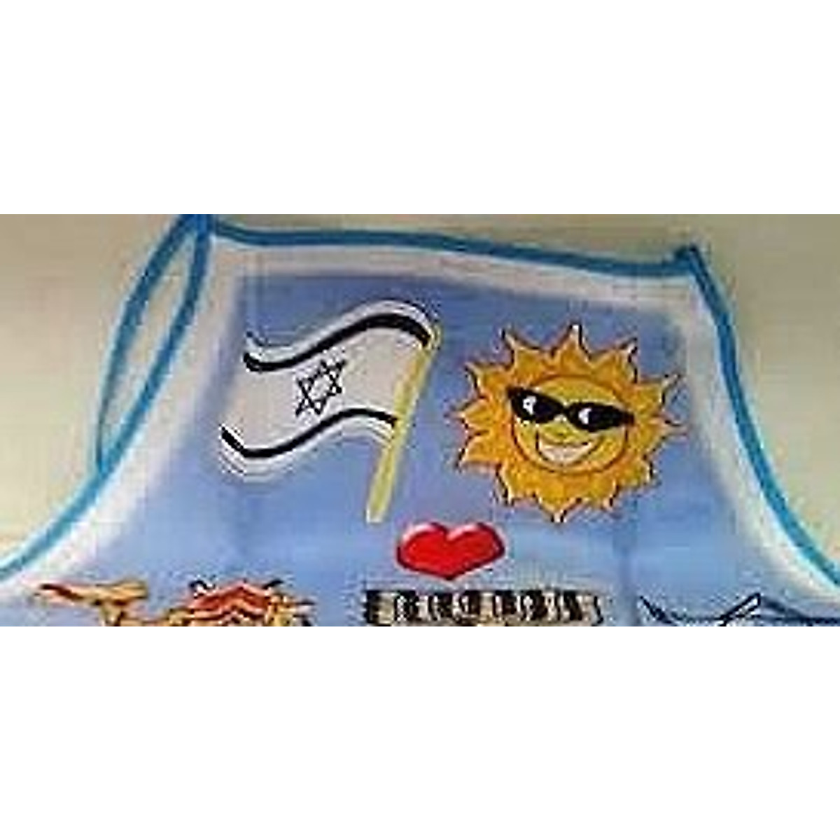 Judaica Place Apron Colorful with Israel Pictures