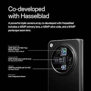 OnePlus Open + $200 Gift Card, 16GB RAM+512GB, Dual-SIM, Emerald Dusk, US Factory Unlocked Android Smartphone, 4805 mAh Battery, 67W Fast Charging, Hasselblad Camera, 120Hz Fluid Display