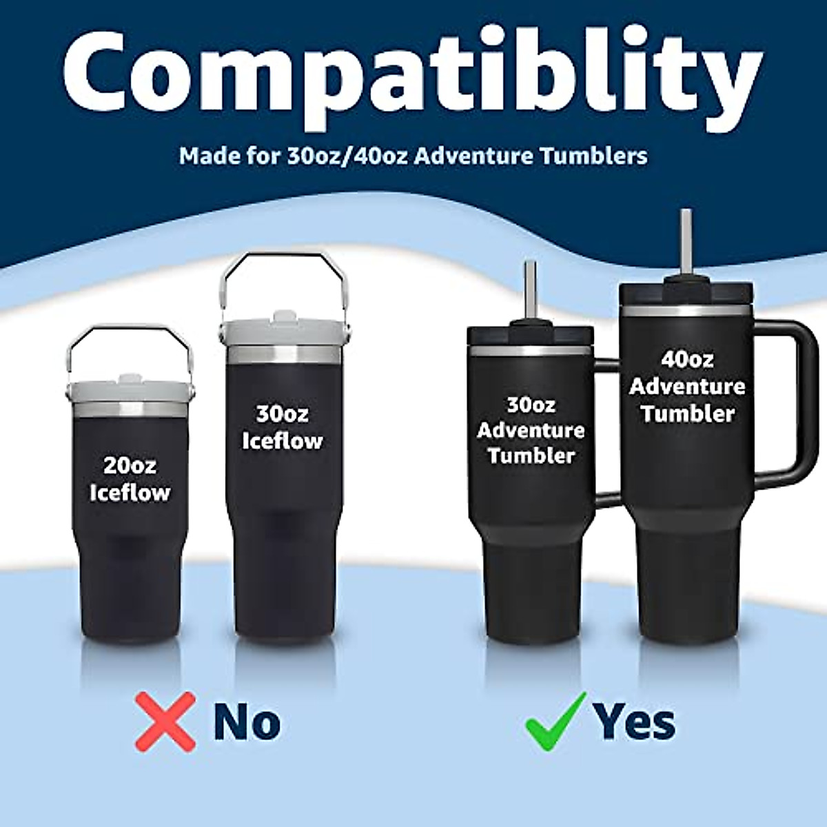 Jmoe USA Lid Gaskets Seals For Stanley 30oz and 40oz Adventure Quencher H2.0 Flowstate Tumblers | 4-Pack | Sealable Bag | Prevent Leaks, Stay Hygenic, BPA-Free Silicone, Food Grade, and Dye Free