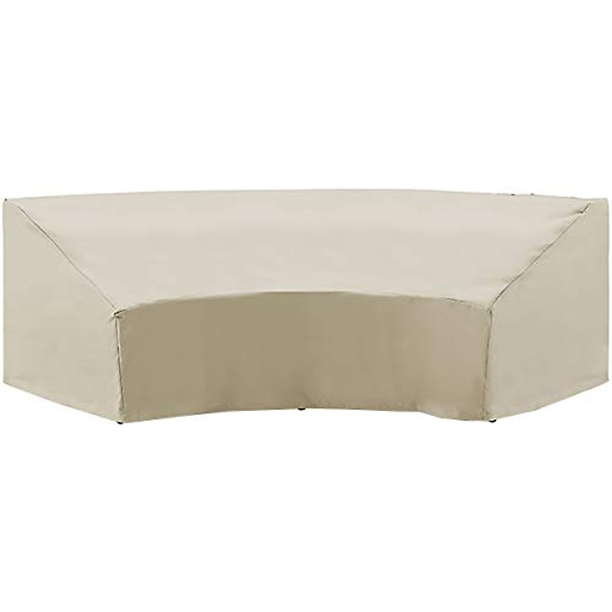 Crosley Furniture Patio Furniture Covers, Waterproof Outdoor Sectional Cover for Half-Moon Sofa, Tan
