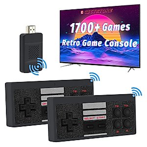 CICYSTORE Retro Game Console with 1700 NES Classic Edition Games,4K HD Video Game Console,Plug and Play Video Games for TV,Gift for Kid/Adult