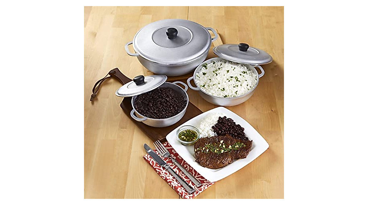IMUSA 3-Piece Colombian Caldero Set - Versatile Cooking