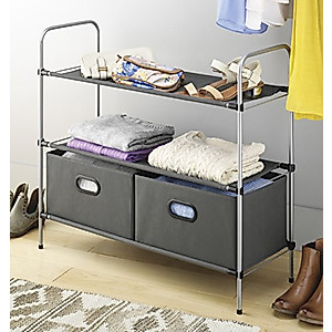 Whitmor Closet Shelves and Drawers - Multipurpose Portable Closet Organization Solution
