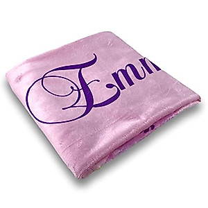 Custom Catch Baby Blanket for Girls - Personalized Gift - Soft Pink Floral Design