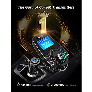 Nulaxy Wireless in-Car Bluetooth FM Transmitter & Nulaxy 2022 Upgraded Vent Friendly Car Phone Holder Mount