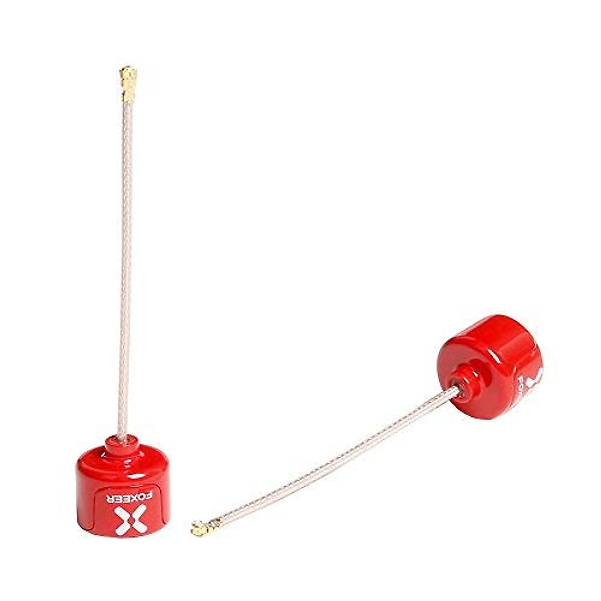 FOXEER Lollipop 2pcs FPV U.FL Antenna 5.8G 2.5dBi Super Mini RHCP Antenna UFL for RC Drone FPV Quadcopeter Multicopter TX/RX (85mm)