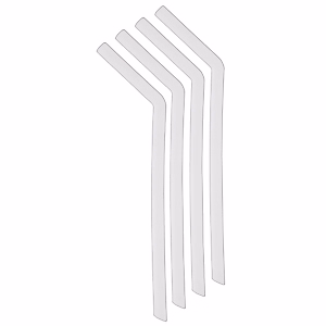 Traytastic! Clear Silicone Straws - 8 Pack, (4) Jumbo & (4) Standard Sized Drinking Straws + (2) Cleaning Brushes | Flexible Reusable Eco-Friendly
