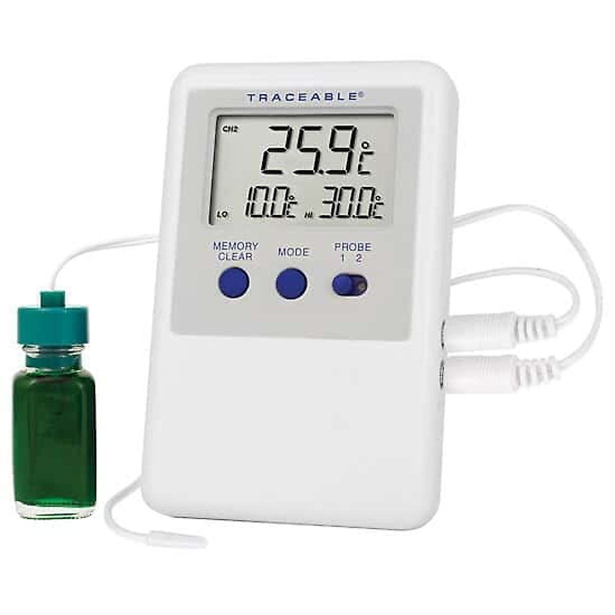 Traceable Ultra™ Calibrated Refrigerator/Freezer Thermometer; 1 Bottle and 1 Bullet Probe