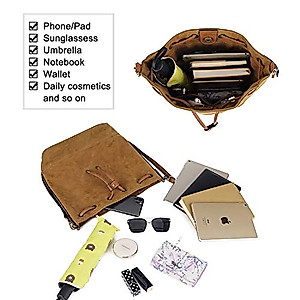 AFKOMST Bucket Bags and Purses For Women Drawstring Hobo and Shoulder Handbags with 2 Detachable Straps