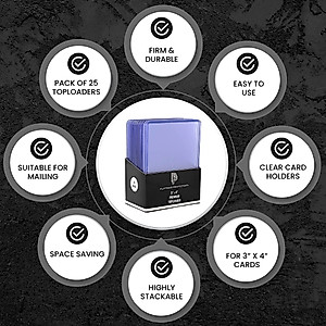 Platinum Protectors Trading Card Sleeves, Toploader Card Protectors for Pokemon, Football, Baseball Sports Cards – Clear Plastic Top Loader Sleeves for Trading Cards, Collectible Cards (50-Count)