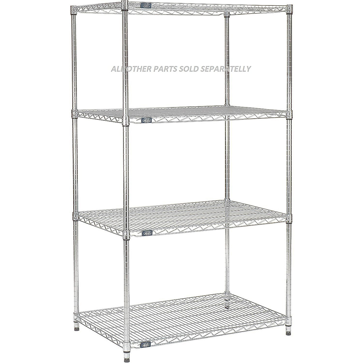Nexel Wire Shelf, Chrome Finish, 18"W x 72"L