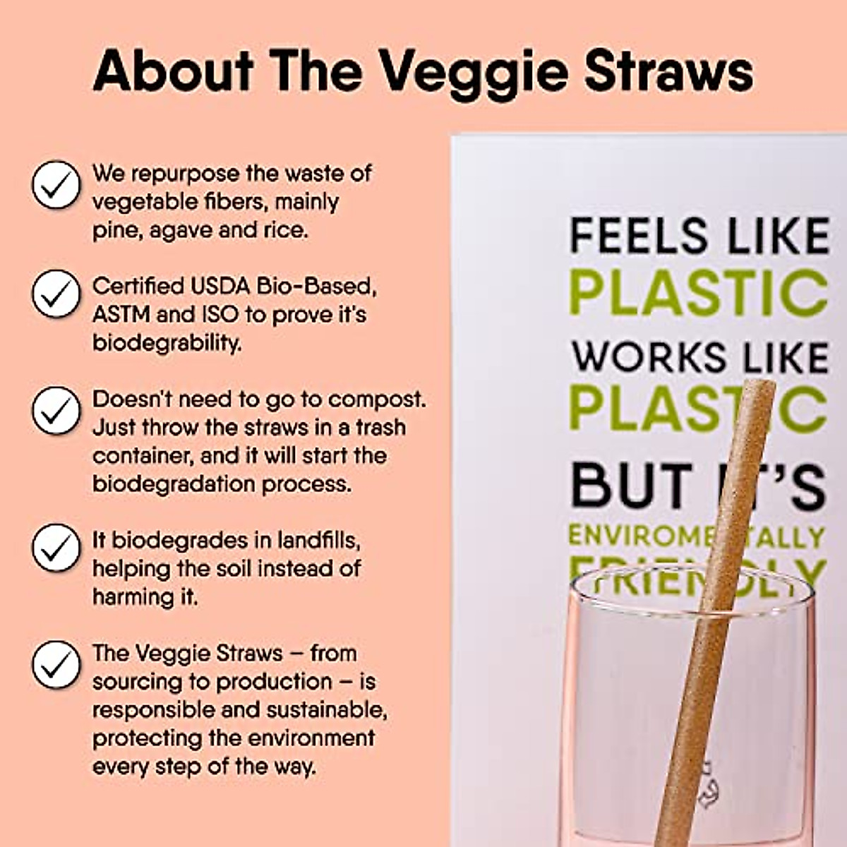 100% Biodegradable Straws (Boba Straws 100 PCS)
