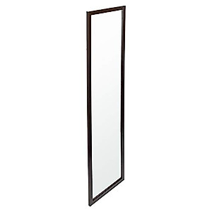 Truu Design Over-The-Door Classic Full Length Mirror,12 x 48 inches, Dark Wood, Wall Mounted Mirror, Large Body Mirror with Rectangular Framed for Bedroom Bathroom Living Room Décor